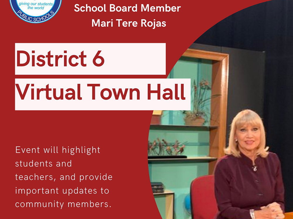 School Board Member Mari Tere Rojas To Hold Virtual Town Hall Monday (4 ...